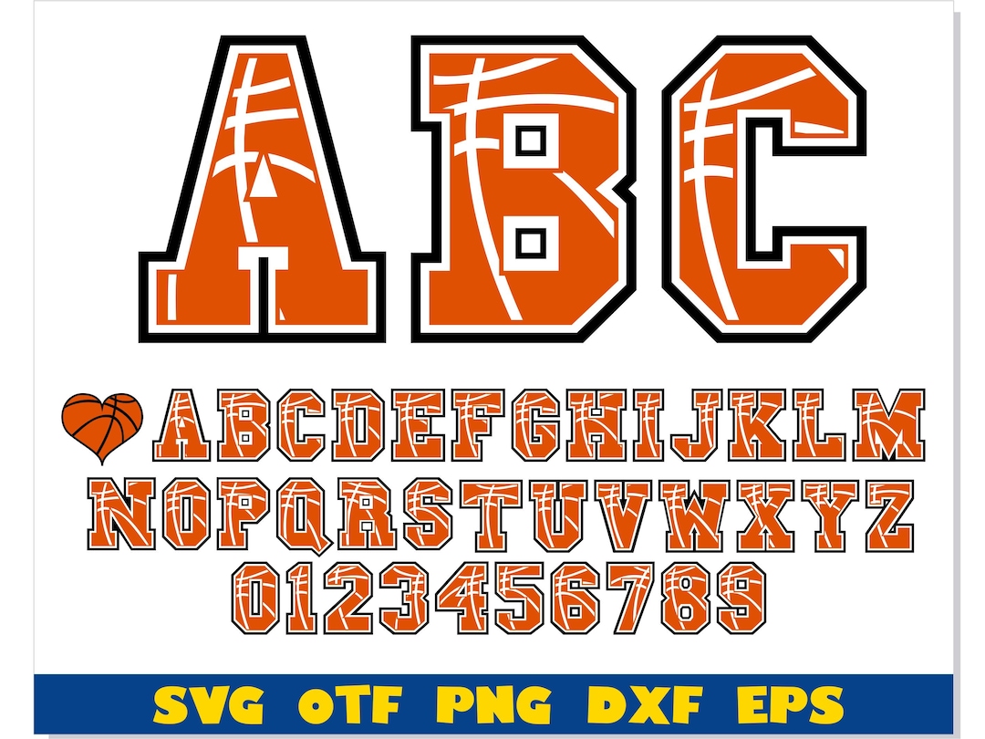 Basketball Font SVG Cricut, Basketball Font Png, Basketball Letters Svg ...
