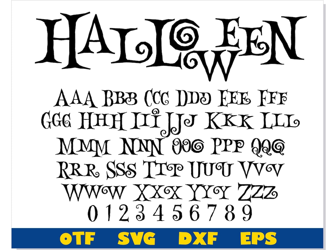 Halloween Font Otf, Halloween Font Svg Cricut, Halloween Letters Svg ...