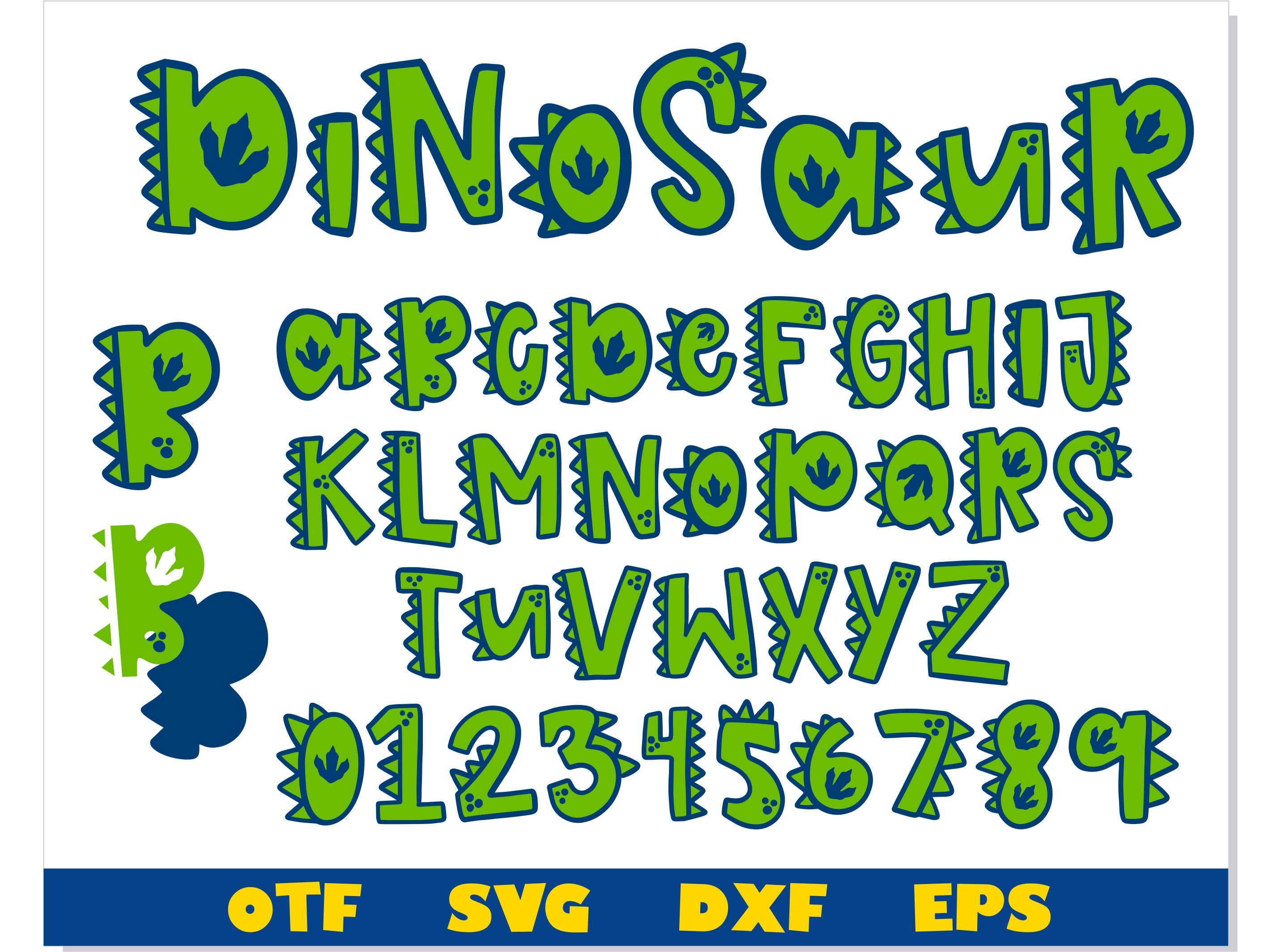 Dinosaur Font Bundle Dinosaur Font Svg Dinosaur Font Otf - Etsy Australia