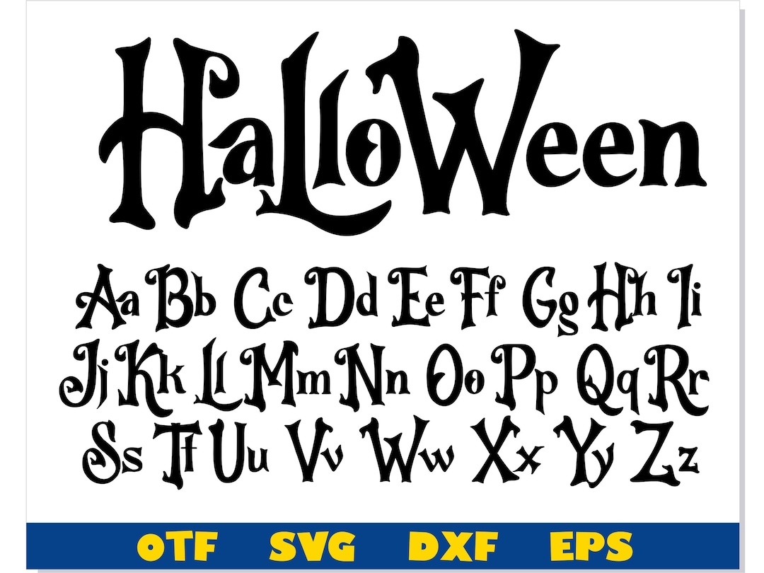 Halloween Font Otf, Halloween Font Svg, Halloween Letters Cricut Font ...