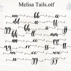 Melisa Font With Tails | Cursive Font Calligraphy Font Script Font ...