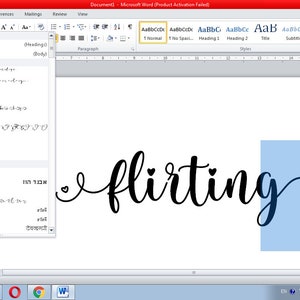 Flirting Font With Hearts | Cursive Font, Calligraphy Font, Script Font, Handwritten Font ...