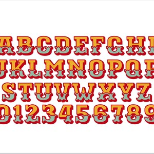 Circus Font SVG Layered | Circus Font Otf, Circus Fontpng, Vintage Font ...