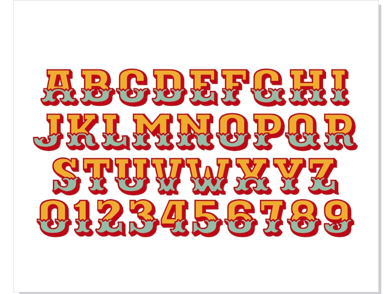 Circus Font SVG Layered Circus Font Otf Circus Fontpng - Etsy UK