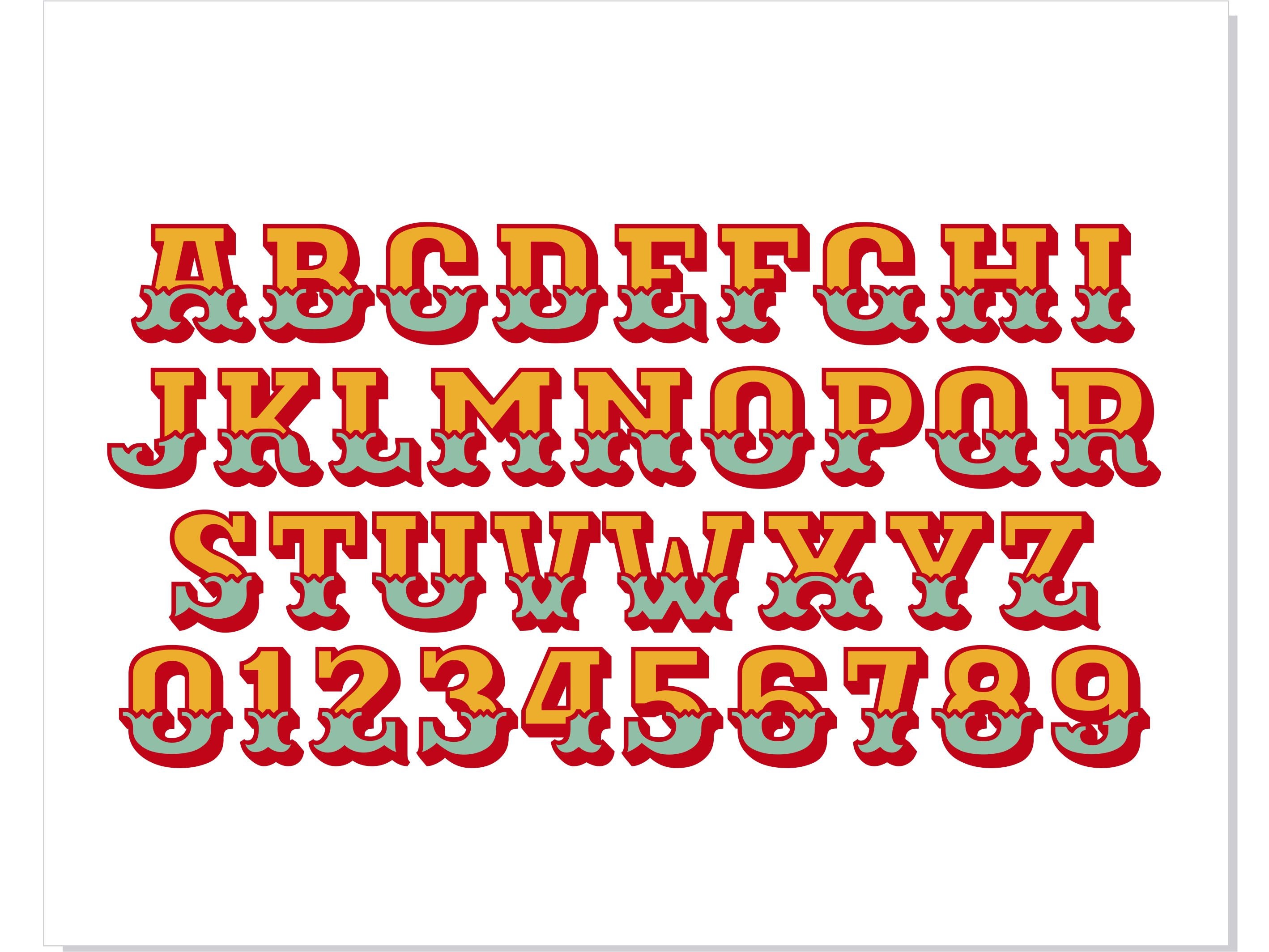 Circus Font SVG Layered Circus Font Otf Circus Fontpng - Etsy UK