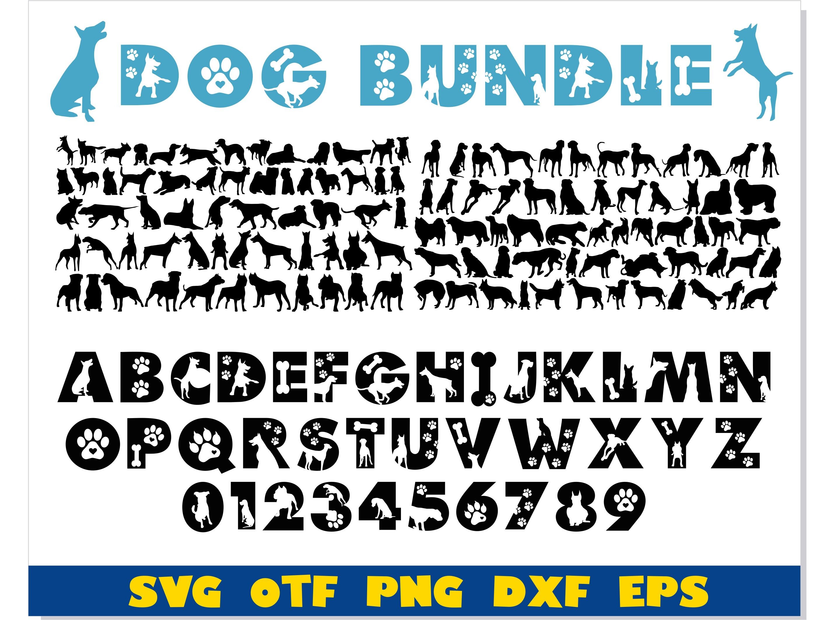Dog Bundle Svg Dog Font Svg Dog Font Otf Dog Font Svg - Etsy Australia