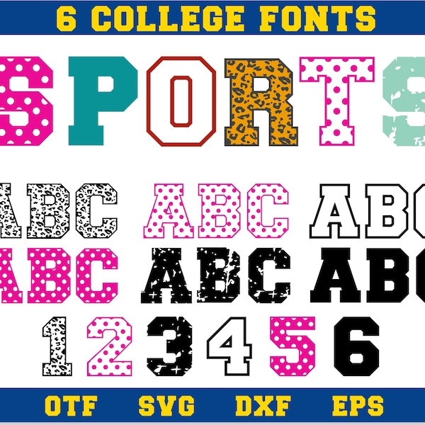 Polka Dot Varsity Letters - Etsy