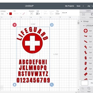 Lifeguard SVG Bundle DIY Personalized Lifeguard Emblem Lifeguard Font ...