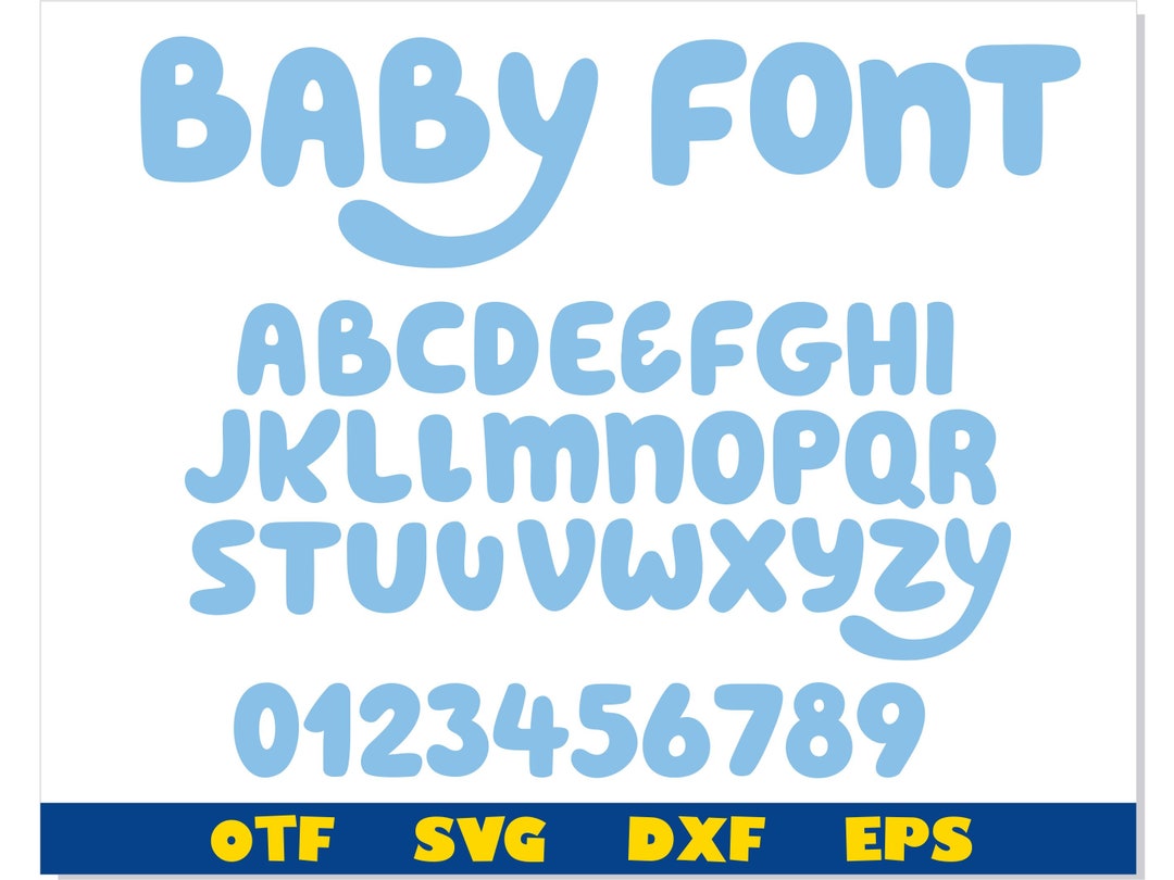 Baby Font Ttf Baby Font Svg Cute Fonts Kids Font Name Font - Etsy UK