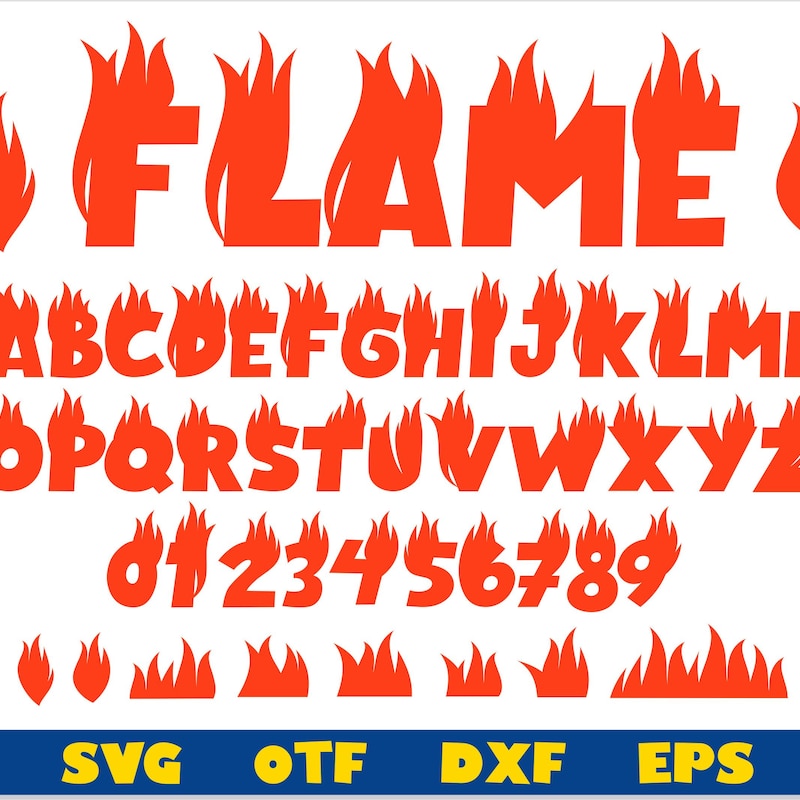 Fire Font Svg - Etsy