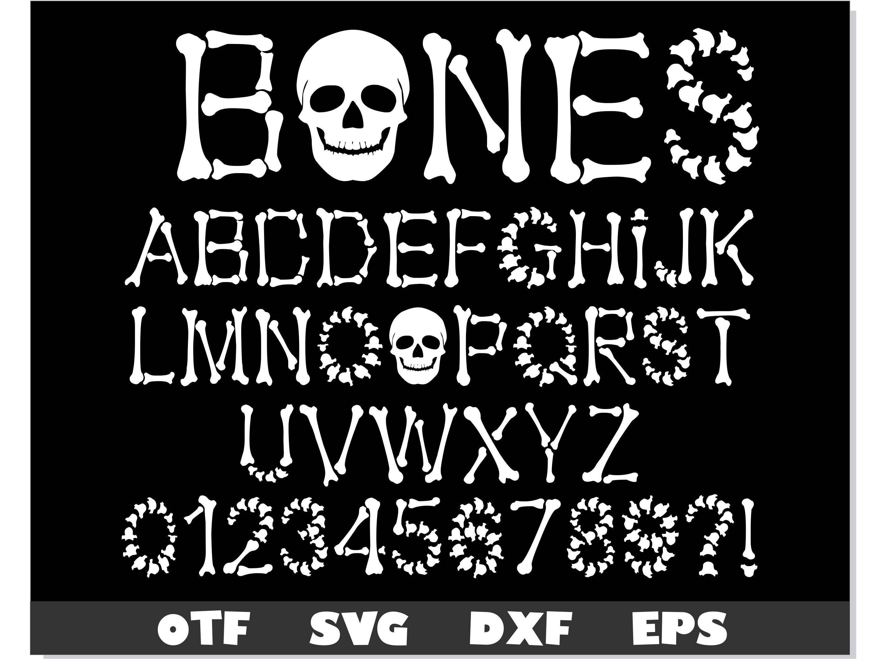Bones Font Otf Bones Font Svg Halloween Font Svg Halloween - Etsy Ireland
