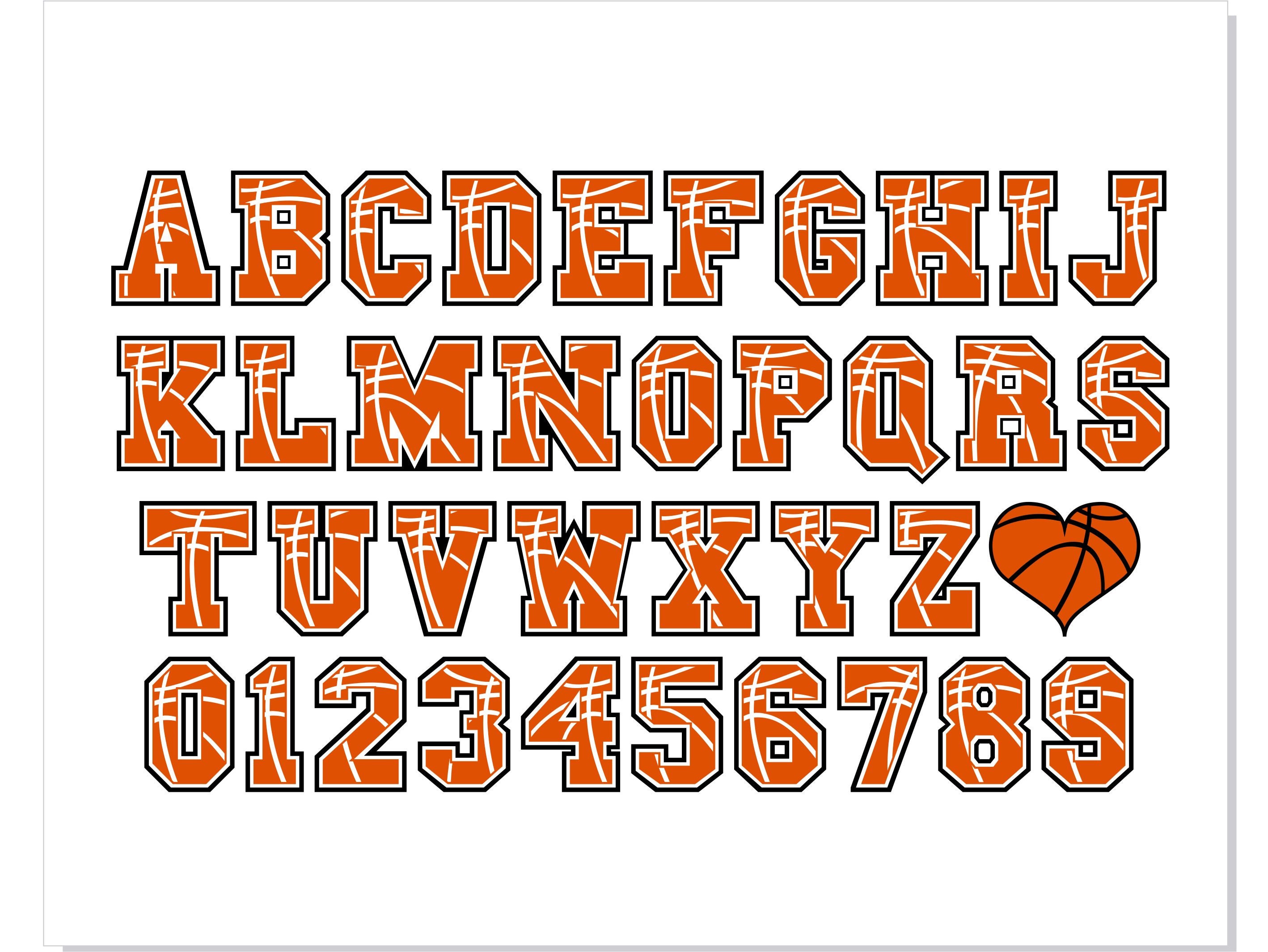 Basketball Font SVG Cricut Basketball Font Png Basketball - Etsy