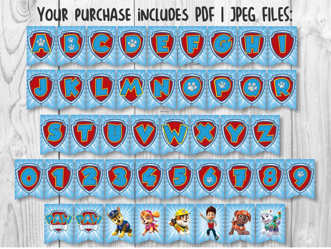 Printable PDF Banner DIY Printable Banner Birthday Banner - Etsy