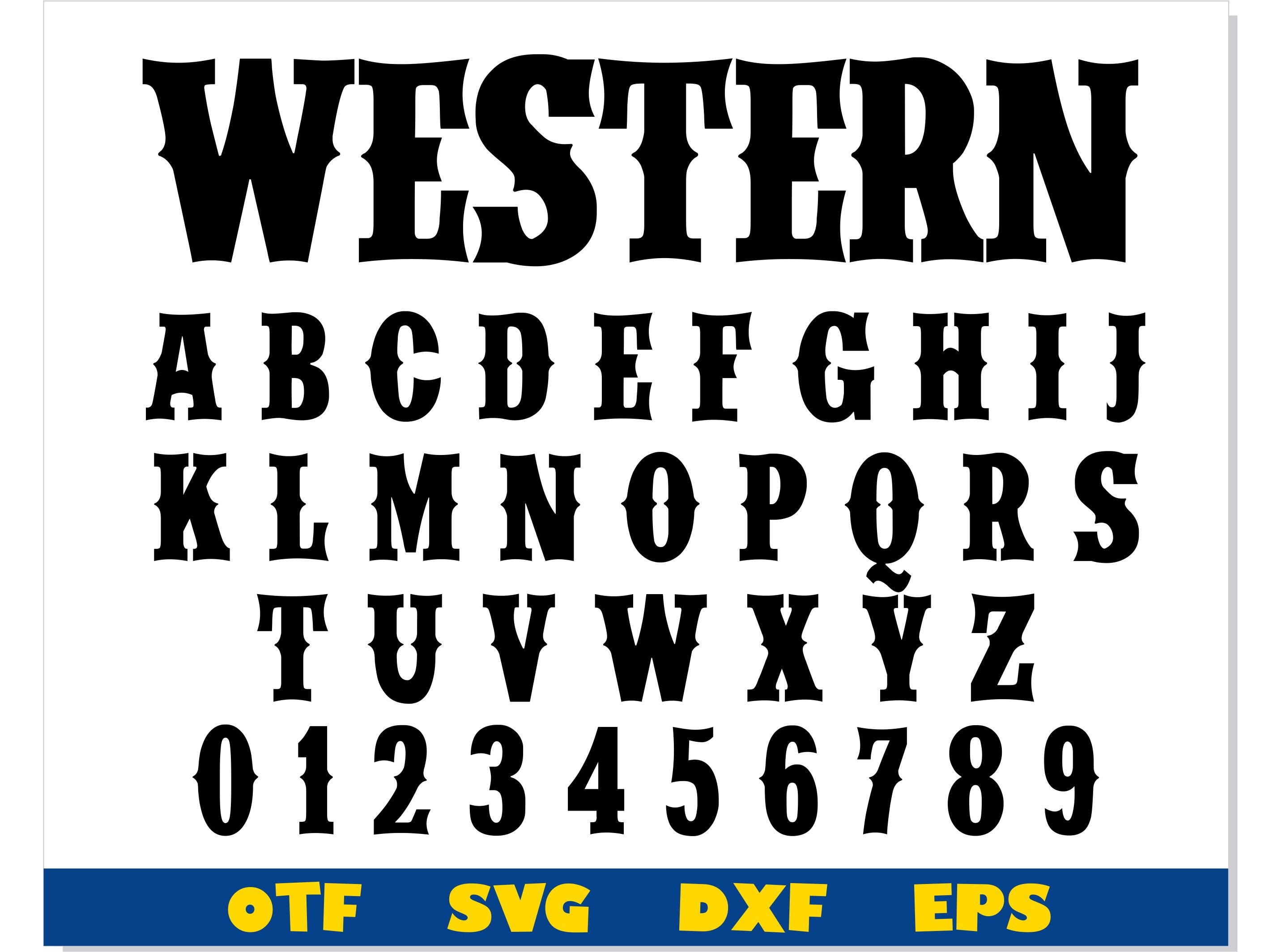 Western Font Bundle Western Font Western Font Svg Western - Etsy