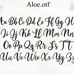 Aloe Font With Tails | Romantic Fonts, Script Fonts, Beautiful Fonts ...