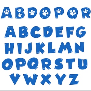 Paw Font OTF, Paw Font Svg, Dog Font Svg, Dog Letters Svg Cricut, Paw ...