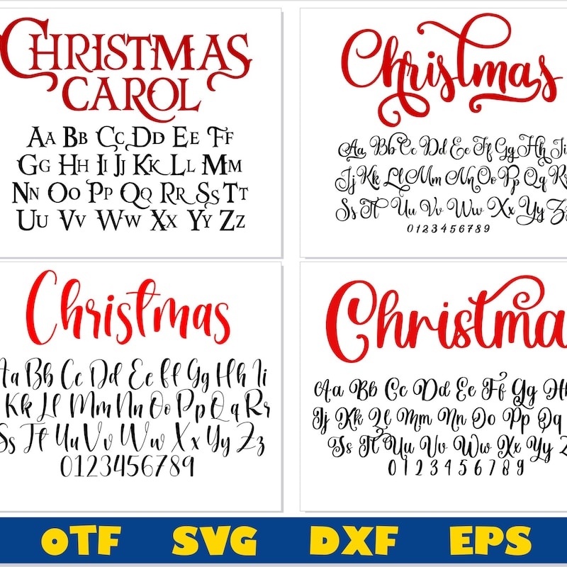 Christmas Fonts - Etsy