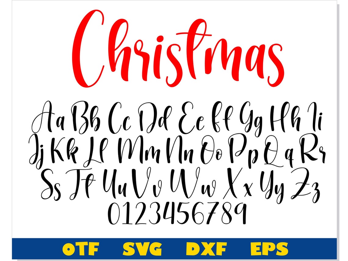 Christmas Font OTF, Christmas Font SVG Cricut, Christmas Svg Christmas ...