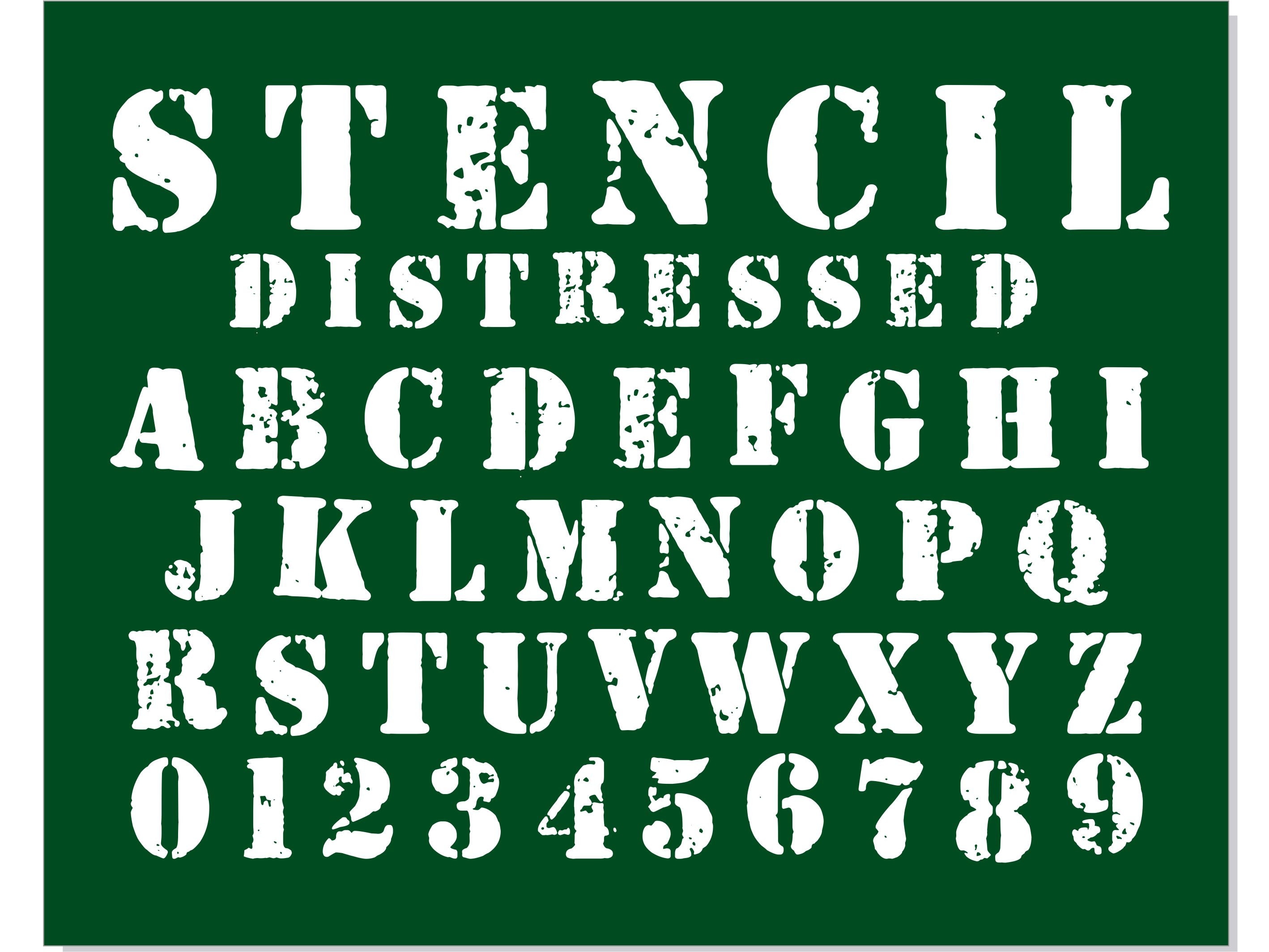 Stencil Font Ttf Stencil Letters Svg Military Font Svg - Etsy
