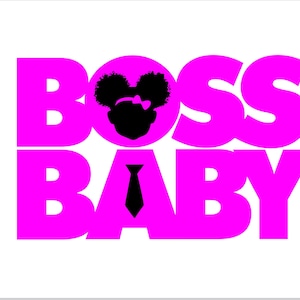 African American Boss Baby Girl Font SVG Layered | Boss Baby Girl Font ...
