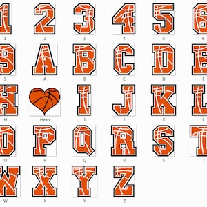 Basketball Font SVG Cricut, Basketball Font Png, Basketball Letters Svg, Basketball Font Ttf ...