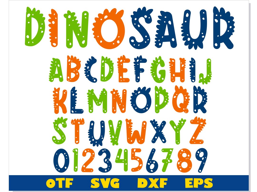 Dinosaur Font SVG Cricut, Dinosaur Font Ttf, Childrens Font, Boys Fonts ...