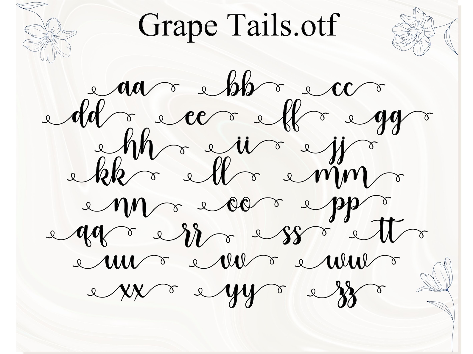 Grape Font With Tails Romantic Fonts, Script Fonts, Beautiful Fonts ...