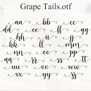 Grape Font With Tails | Romantic Fonts, Script Fonts, Beautiful Fonts ...