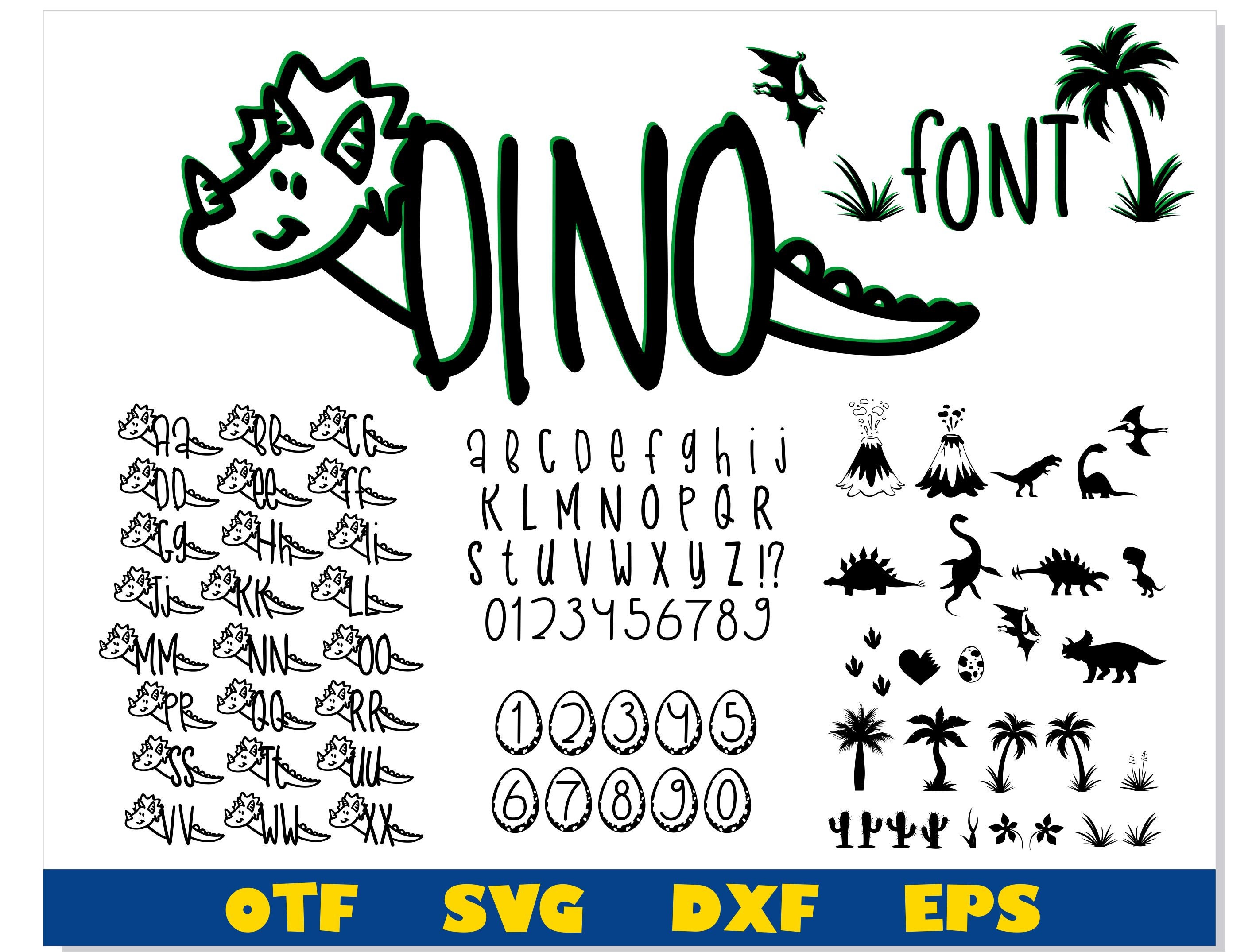 Dinosaurus Lettertype Dinosaur Fonts | Font Bundles