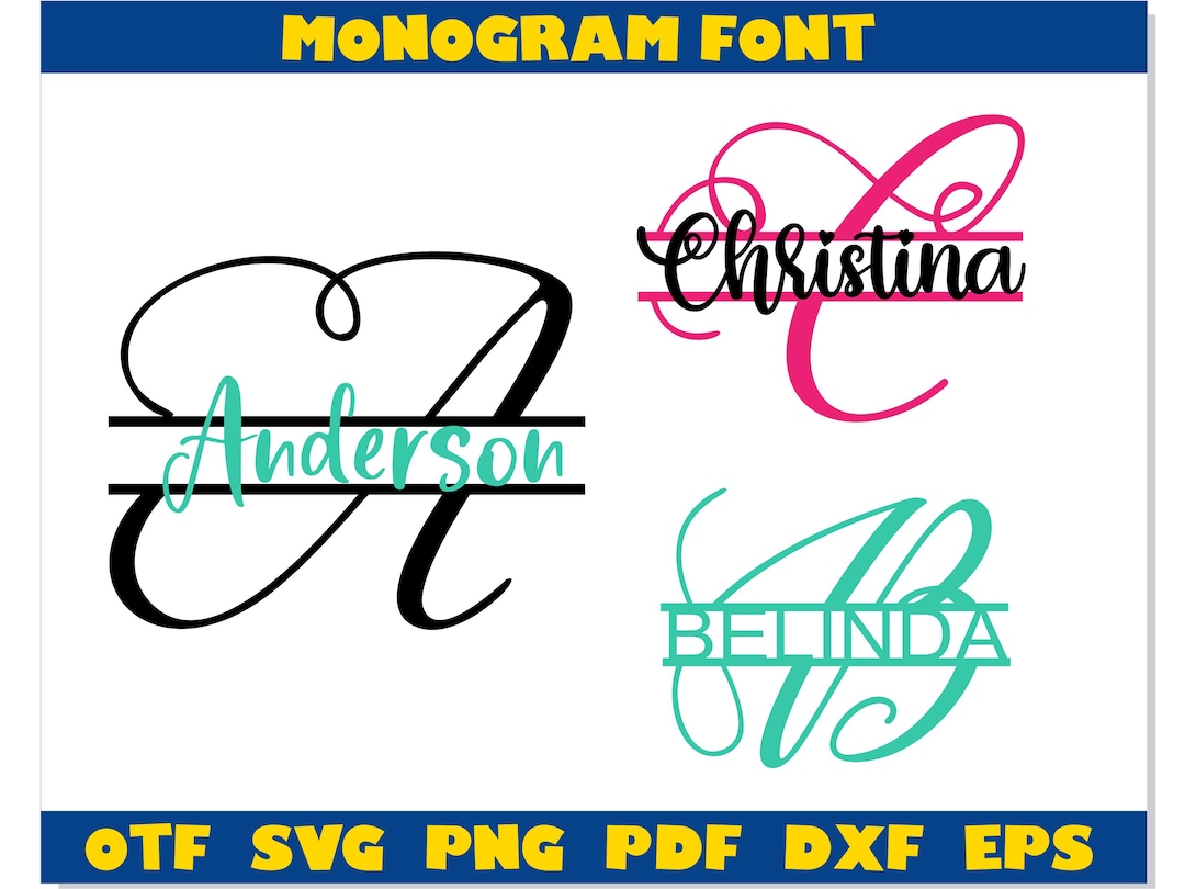 Split Monogram Font Svg Otf, Split Monogram Svg, Split Monogram Png ...