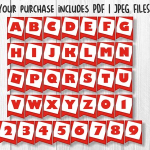 DIY Printable Banner, Printable PDF Banner, Printable Alphabet Letter ...