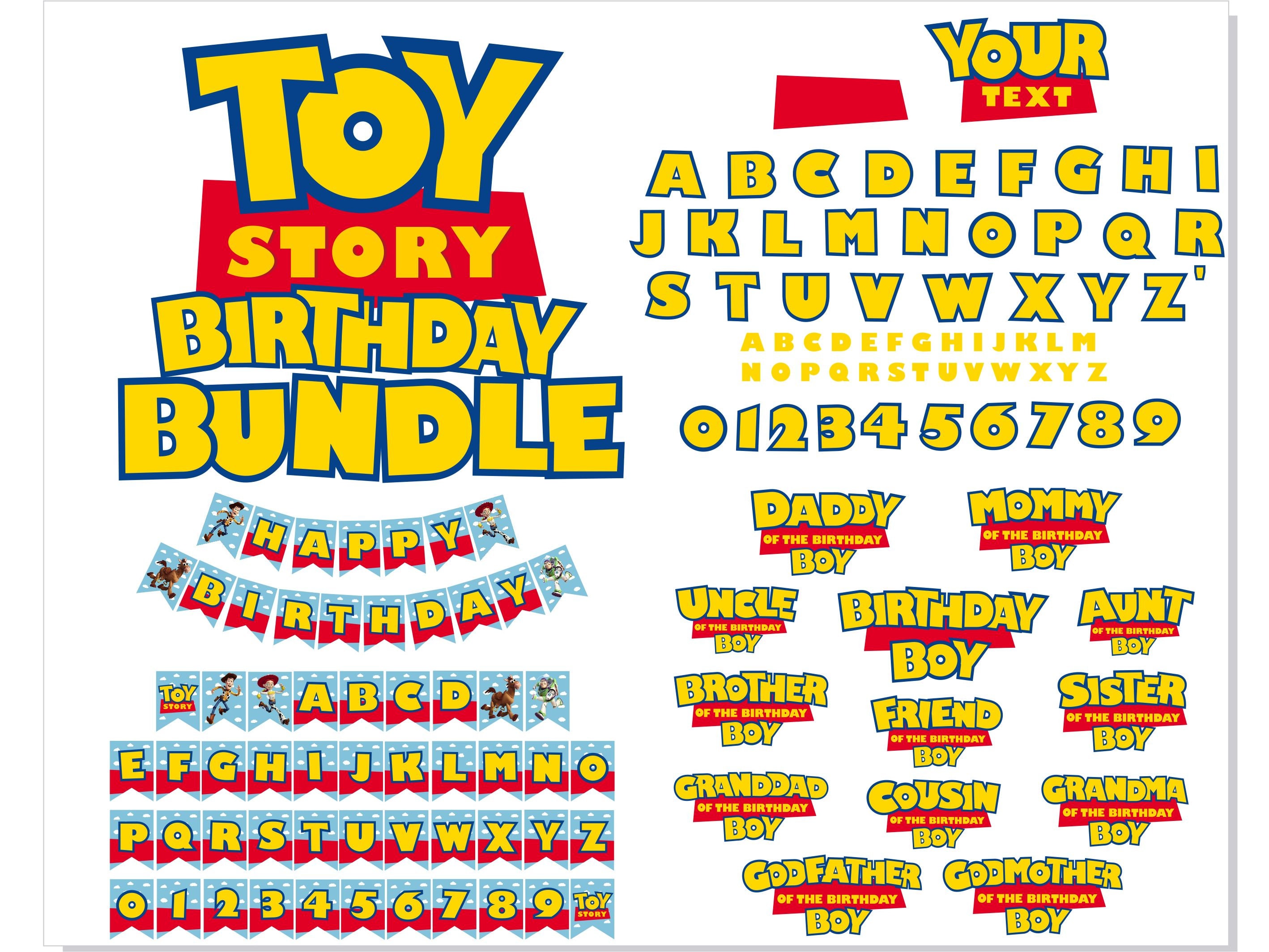 Toy Story Birthday Bundle Toy Story Font Toy Story - Etsy