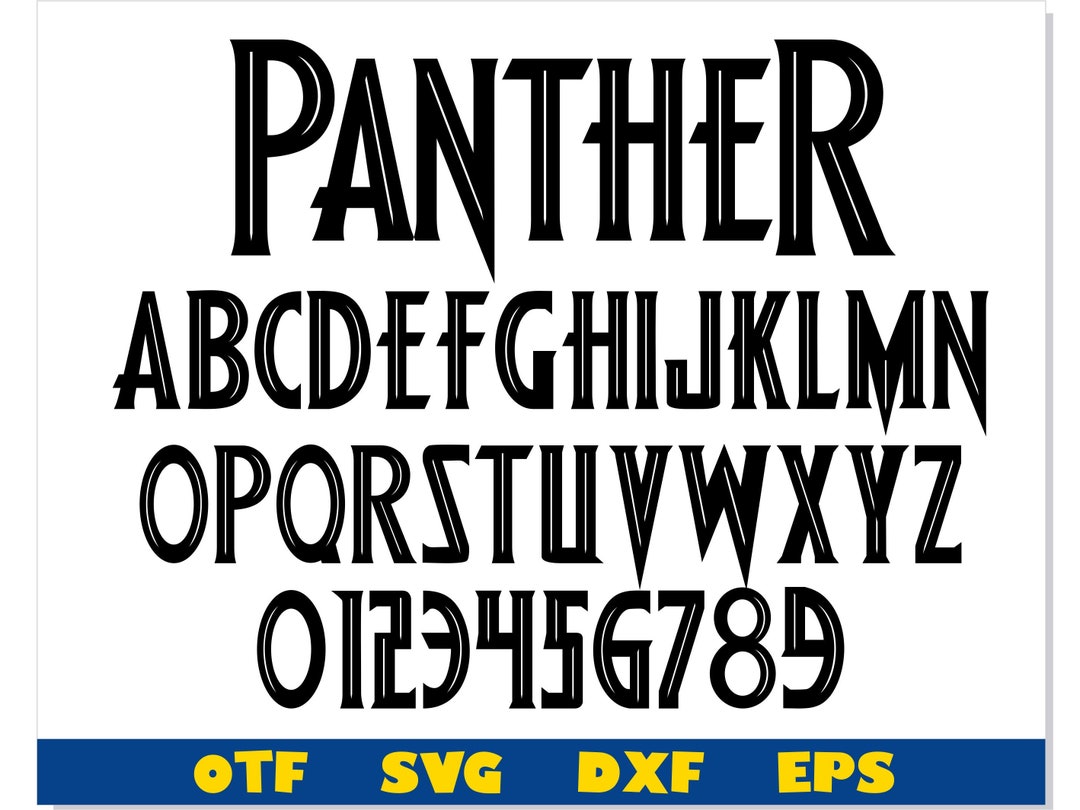 Panther Font OTF, Panther Font Svg, Panther Letters Svg Cricut, Boys ...