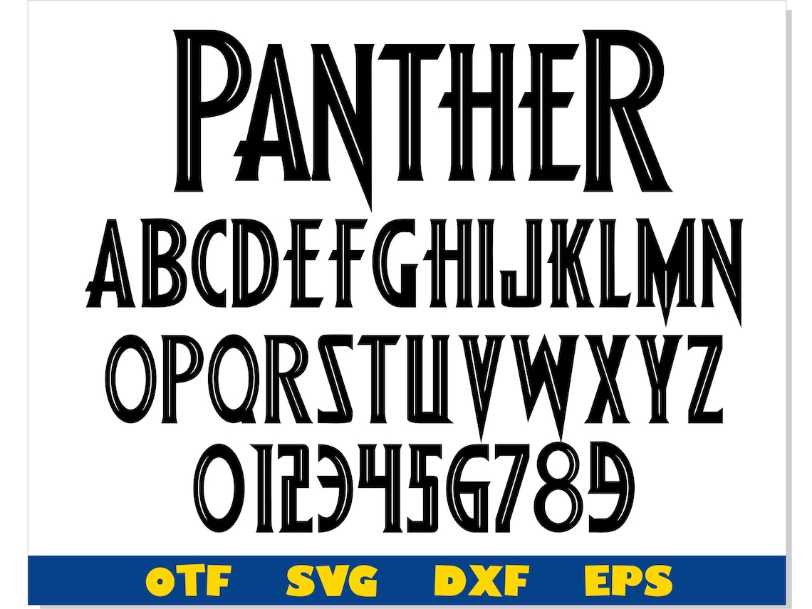 Panther Font OTF Panther Font Svg Panther Letters Svg - Etsy Israel