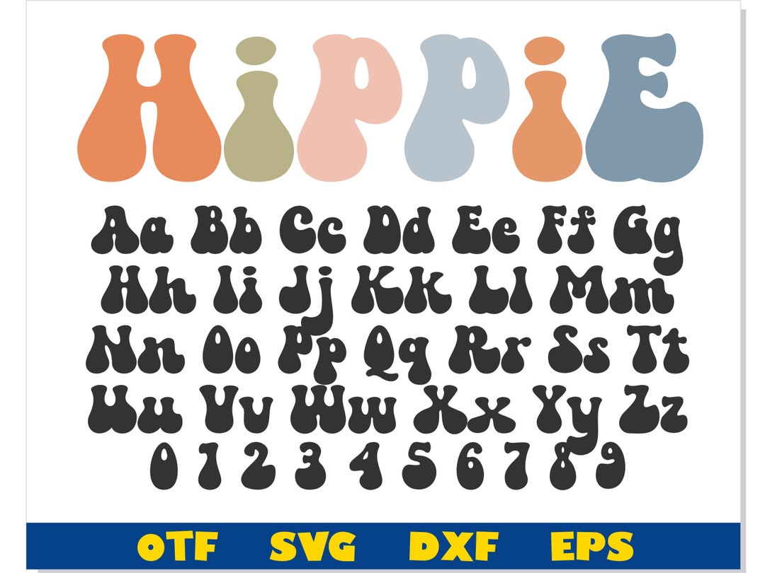 Retro Font Ttf, Hippie Font, Groovy Font Ttf, Retro Font Svg, Bubble ...