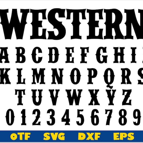 Western Font - Etsy
