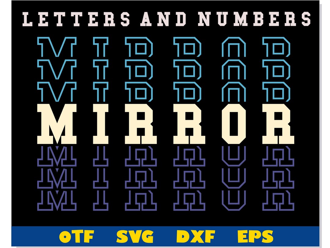 Mirror Font SVG Cricut, Mirror Font Otf, Mirror Letters Svg Cricut ...