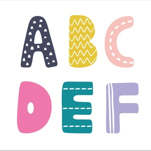 Doodle Letters | Doodle Font OTF, Doodle Font Png, Doodle Font Svg ...