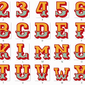 Circus Font SVG Layered | Circus Font Otf, Circus Fontpng, Vintage Font ...
