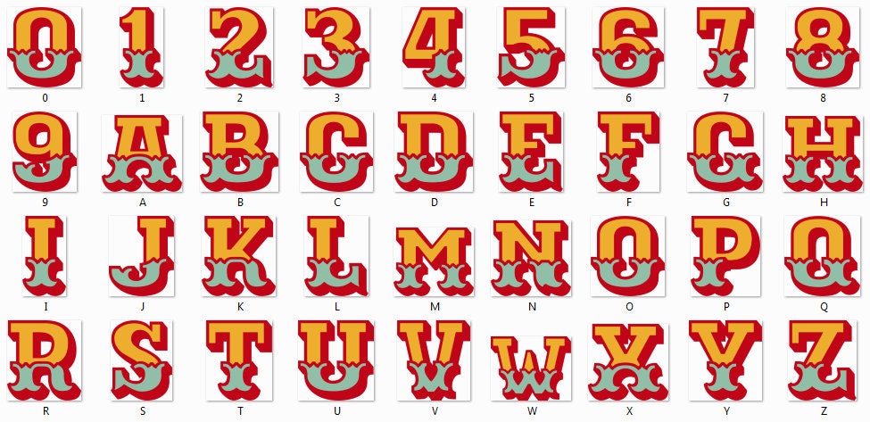Circus Font SVG Layered Circus Font Otf Circus Fontpng - Etsy UK