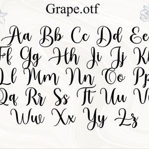 Grape Font With Tails | Romantic Fonts, Script Fonts, Beautiful Fonts ...