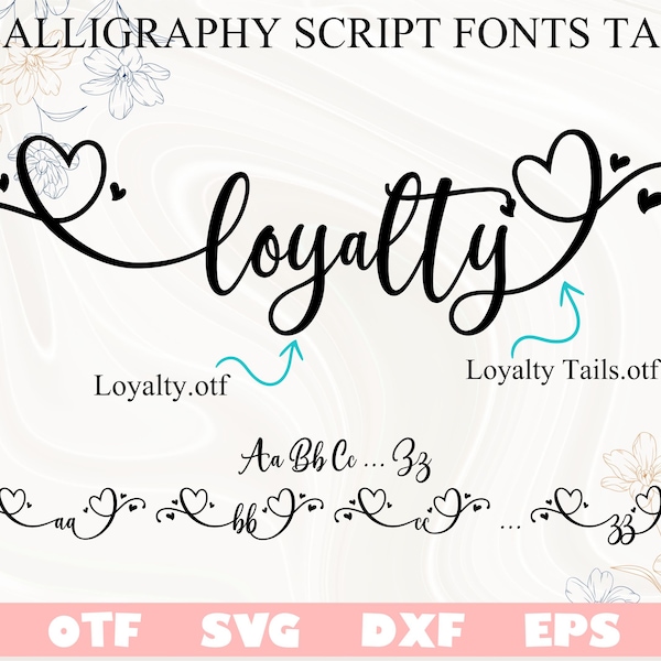 Font With Tails - Etsy