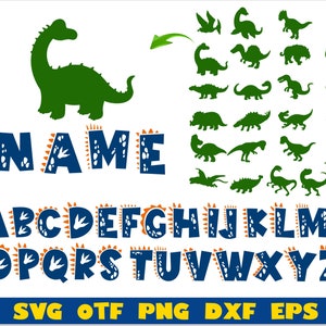 Dinosaur Name Svg, Dinosaur Svg Bundle, Dinosaur Birthday Svg, Dinosaur ...