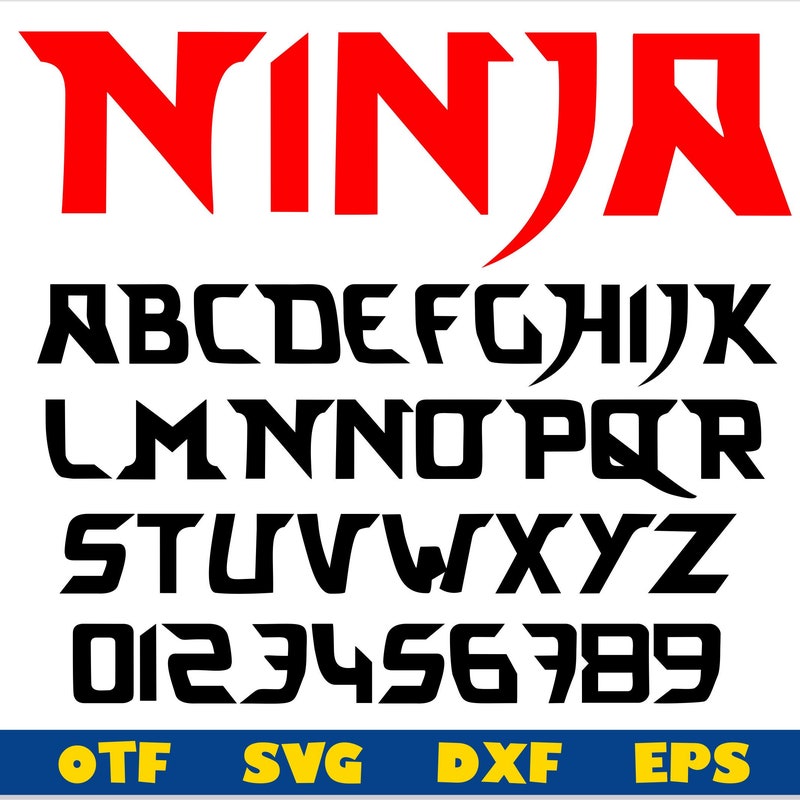 Ninja Font Alphabet - Etsy