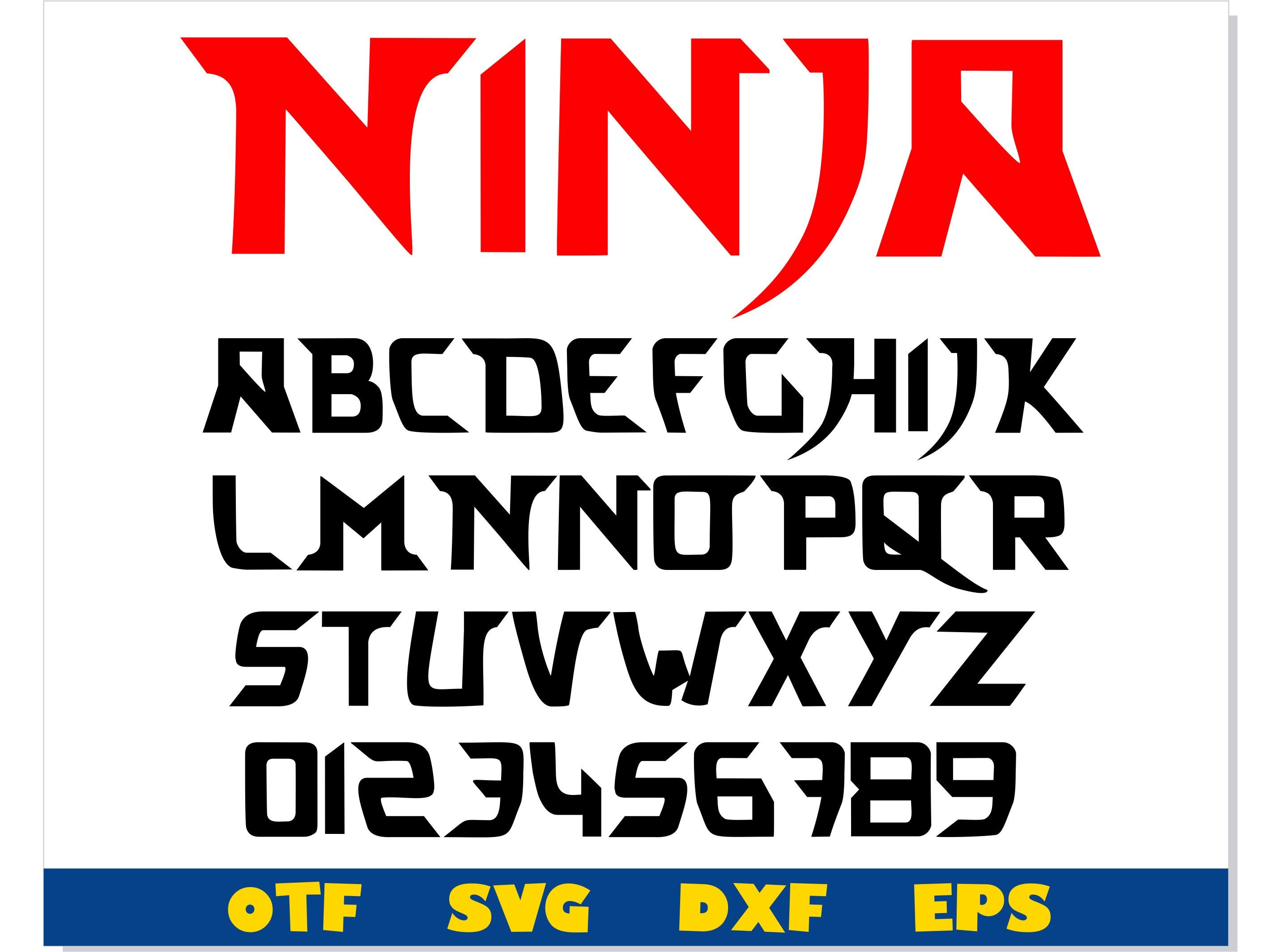 Ninja Font OTF, Ninja Font Svg, Boy Font, Karate Font Svg, Ninja ...