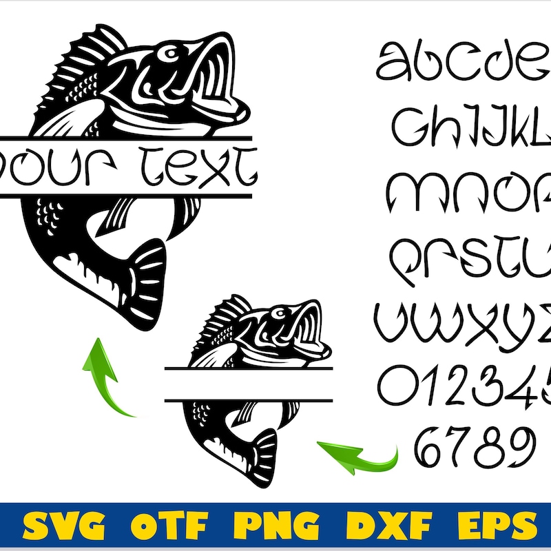 Fishing Monogram - Etsy