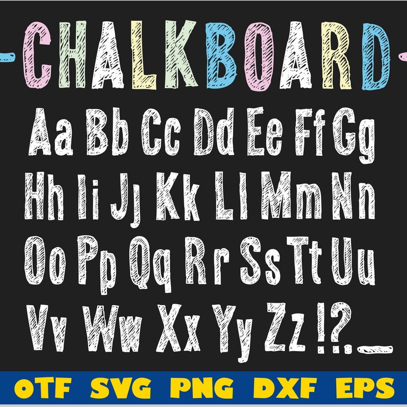Chalkboard Font - Etsy