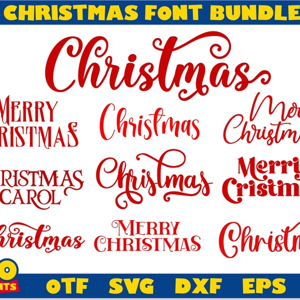 Christmas Font - Etsy