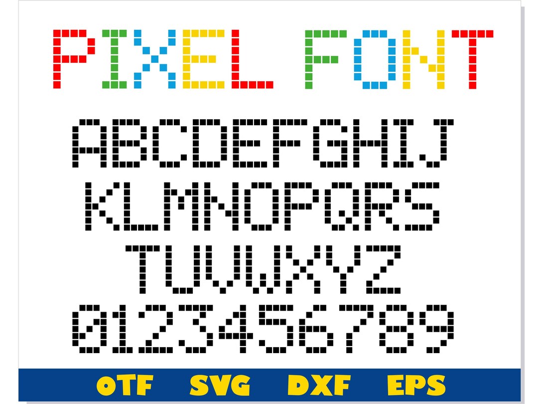 Pixel Font Svg, Pixel Font Ttf, Scoreboard Font, Arcade Game Font Svg ...