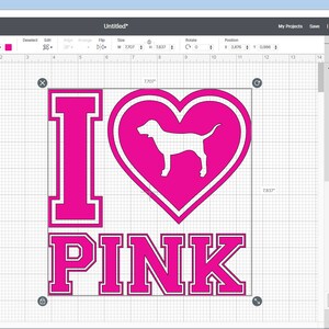 I Love Pink SVG Bundle, I Love Pink Png, Love Pink Svg, I Love Pink ...
